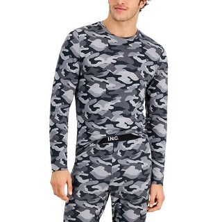 INC International Concepts Men's Camo Print Pajama Top Gray Size Small ...