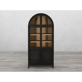 Abbyson Veronica 80-inch Curved Wood Bookcase - Bed Bath & Beyond ...