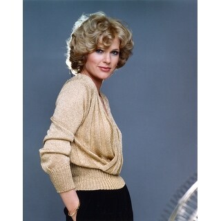 Sharon Gless on Shiny Knitted Gold Top Side view Pose Photo Print - Bed ...