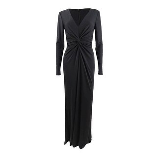 Lauren Ralph Lauren Women's Nadira Jersey Front Twist Dress (2, Black ...
