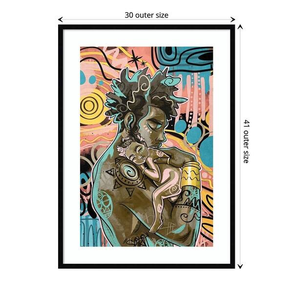Father and Child by Justin Copeland Wood Framed Wall Art Print - Svelte ...