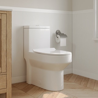Compact ADA Toilet with High-Efficiency Dual Flush, Comfort Height with ...