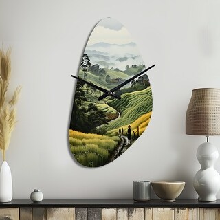 Designart - Countryside Foggy Green Hillside - Countryside Large Wall ...