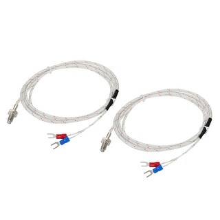 K Type Temperature Sensor 2pcs M6 Thermocouple 5ft 0 to 800°C(32 to ...