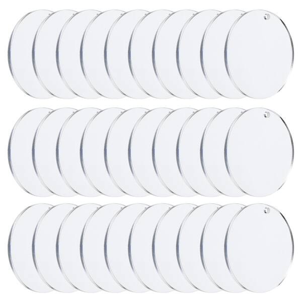 30pcs Acrylic Circles Round Clear Plastic Sheet Disk Blank 3mm Thick ...