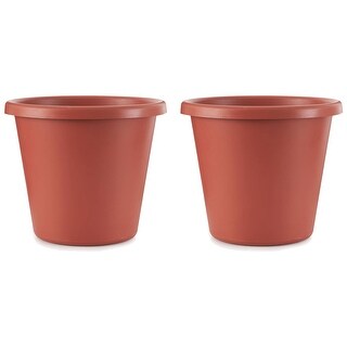 The HC Companies 20 In Plastic Classic Flower Pot Planter, Terra Cotta ...