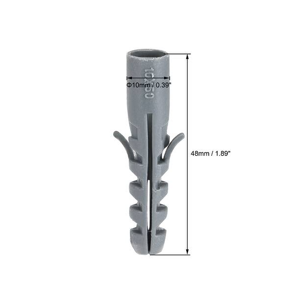 10x48mm Plastic Expansion Tube Bolts Column Frame Fixings Gray 20pcs ...