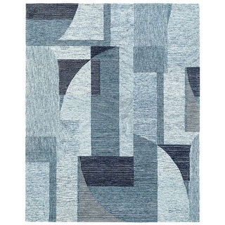 Obeetee Shadows Boxes Hand Made Wool Area Rug - On Sale - Bed Bath ...