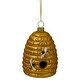 3.5" Gold Holiday Collections Glass Beehive Christmas Ornament - Bed ...