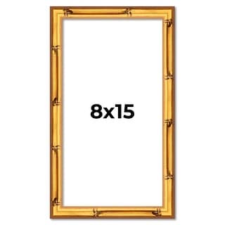 8x15 Frame Gold Bamboo Solid Wood Picture Frame | 1 Inch Moulding - Bed ...