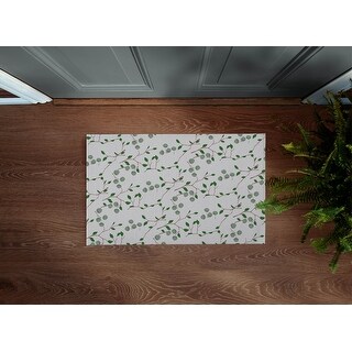 VINE LIGHT GREY with Rubberized non-slip Backing Indoor|Outdoor Mat By ...