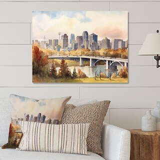 Designart "Edmonton Landscape" Canadian Metal Art Print - Bed Bath ...