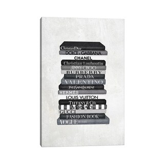 iCanvas "High Fashion Book Stack Black & White" by Amanda Greenwood ...