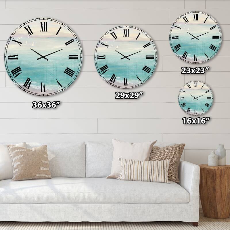 Designart 'From the Shore' Traditional Large Wall CLock - On Sale ...