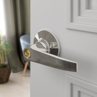 2 Pack Door Lever Handle and Lock Set Lara Keyed by Villar Home Designs ...