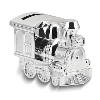Curata Silver-Tone Finish Metal Small Train Bank - Bed Bath & Beyond ...