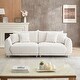 86.6" Teddy velvet large bread sofa with four pillows and hardware feet ...