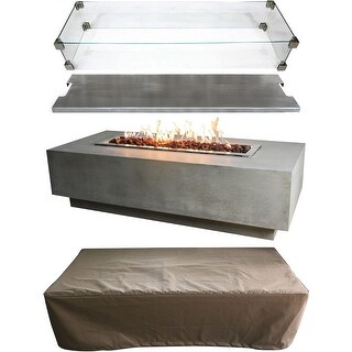 Elementi Granville Fire Pit Bundle Outdoor Firepit Set - 60undefined L ...