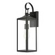 Castle 1-Light 15.81in. Outdoor Wall Light with Matte Black Finish and ...