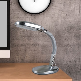 Lavish Home Gooseneck Natural Sunlight LED Desk Lamp, Silver - Bed Bath ...