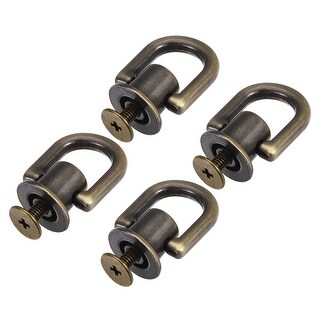 12x10mm Ball Post Head Button Studs with D Ring for DIY Bronze Tone ...