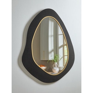 Signature Design by Ashley Kierlock Black/Gold Accent Mirror - 32"W x 1 ...