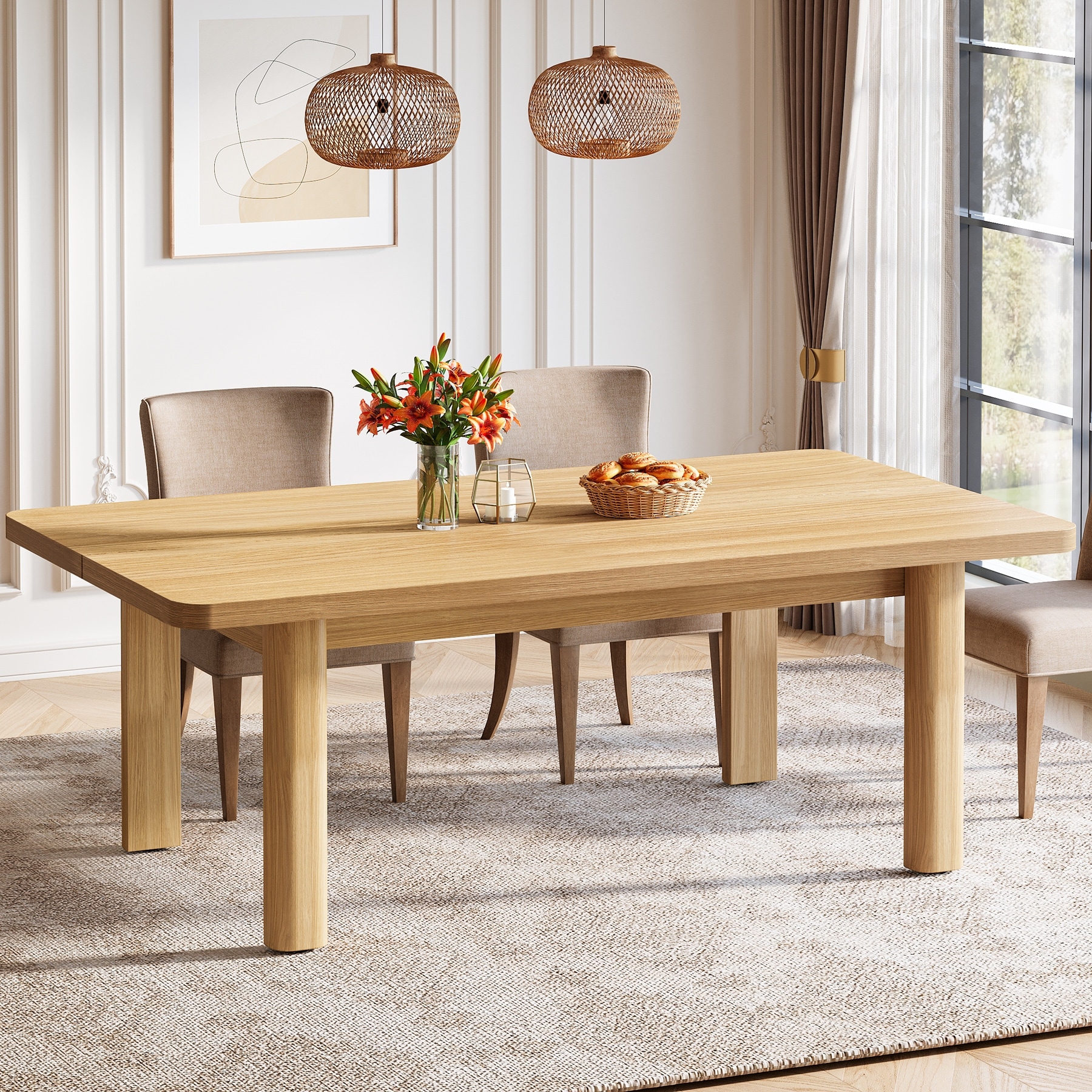 light colour dining table