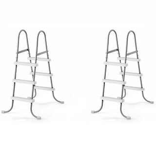 Intex Above Ground Steel Frame Pool Ladder for 42" Wall Height Pools (2 ...