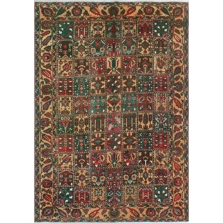 Fine Vintage Bakhtiari Monty Rust/Eggplant Rug - 9'10" x 12'7" - Bed ...