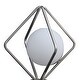 20 Inch Metal Table Lamp, Octahedron Shade, 40W LED, Toggle Switch ...