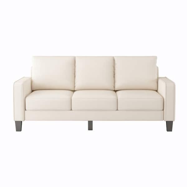 3 Seats Couch Polyester Upholstered Storage Sofa Design with Removable ...