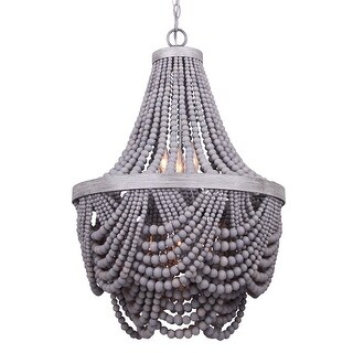Canarm ICH1001A0618 Kipling 6 Light 19" Wide Beaded Empire Chandelier ...