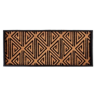 Jani Natural & Recycled Rubber Boot Tray with Cross Embossed Coir ...
