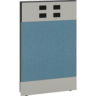 Modular Partition Base Panel with Desktop Raceway Power, 24"W x 38"H ...