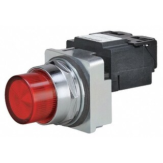 Pilot Light Complete: 30 mm Size, Transformer, 240V AC, Red, LED, Round ...