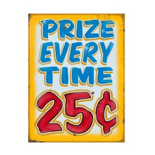 RetroPlanet 'Prize Every Time Distressed' Canvas Art - Bed Bath ...