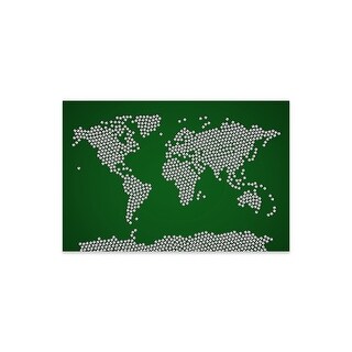 Football Soccer Balls World Map Print On Acrylic Glass by Michael ...