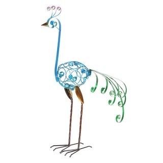 Exhart Metal Filigree Bird Statue with Bead Details - Bed Bath & Beyond ...