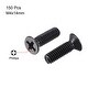 M4 x 30mm Phillips Flat Head Screws Carbon Steel Machine Screws Black ...