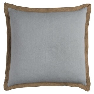 Light Blue Solid Cotton Natural Colored Throw Pillow - Bed Bath ...