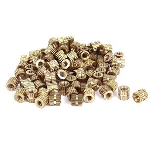 100pcs Metric Threaded Brass Knurl Round Insert Nuts - Bed Bath ...