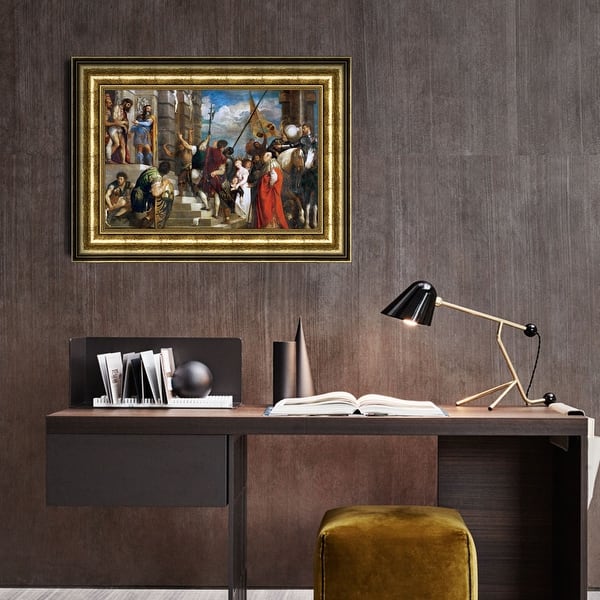 Ecce Hom0 by Tiziano Vecellio Giclee Print Oil Painting Gold Frame Size ...