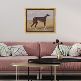 Oliver Gal 'George Garrad - Turk a greyhound' Animals Brown Wall Art ...