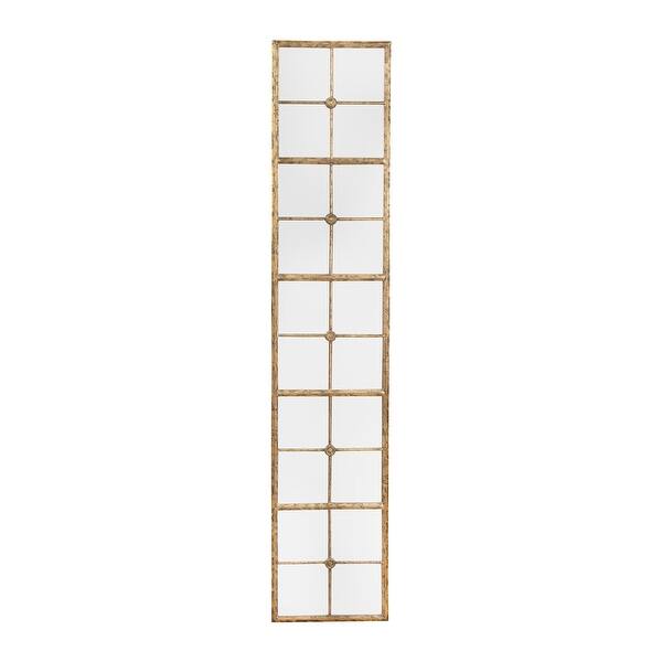 Divided Rectangle Mirror with Distressed Gold Frame - Distressed Gold ...
