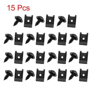 15pcs Spring Metal U-type Clips with Screws Fender Trim Panel Fastener ...