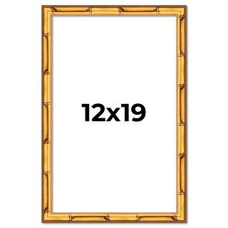 12x19 Frame Gold Bamboo Solid Wood Picture Frame | 1 Inch Moulding ...