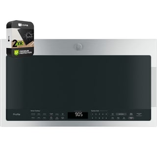 GE 2.1 Cu.Ft. Over the Range Sensor Microwave Oven and 2 Year Warranty ...