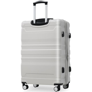 Dark Gray Expandable ABS Hardshell 3pcs Luggage Sets Hardside ...