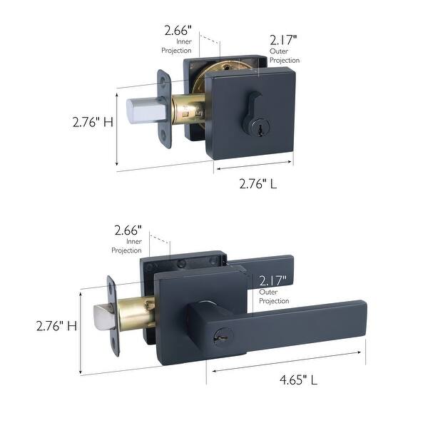 Karsen 2-Way Adjustable Entry Lever Combo in Matte Black - Bed Bath ...