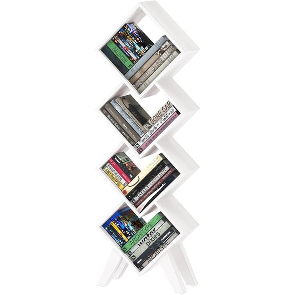 White Bookshelf,4-Tier Book Shelf, Tall Bookcases - Bed Bath & Beyond ...